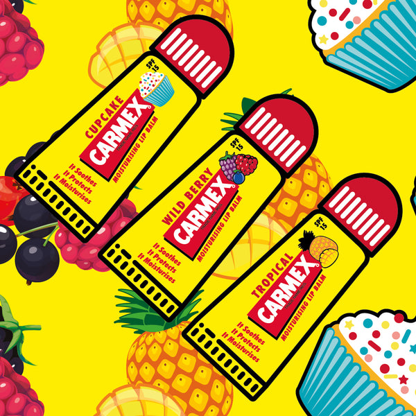 Carmex Mini S Wild Berry Cupcake Tropical